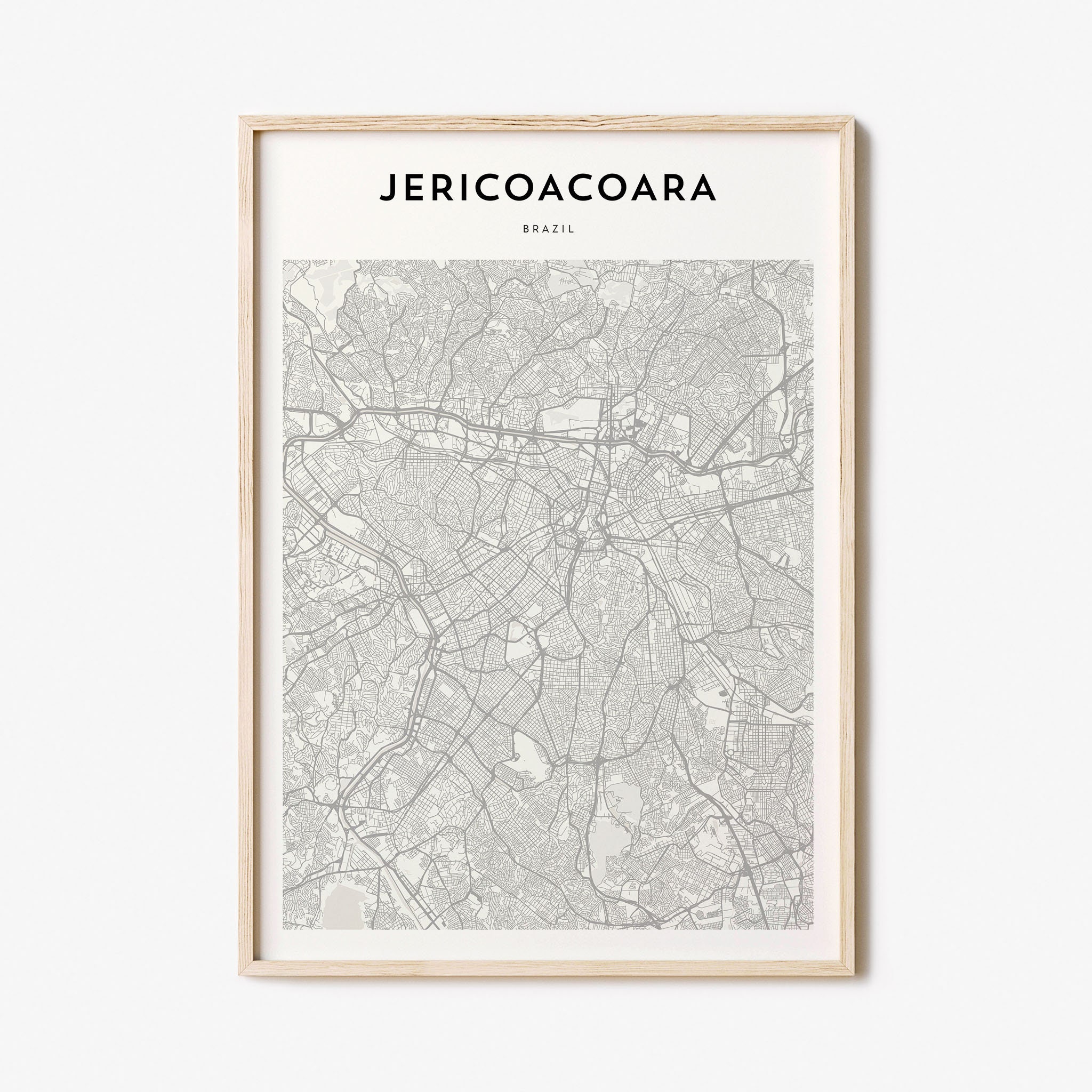 Jericoacoara Map Poster, Jericoacoara Map Print, Jericoacoara ...