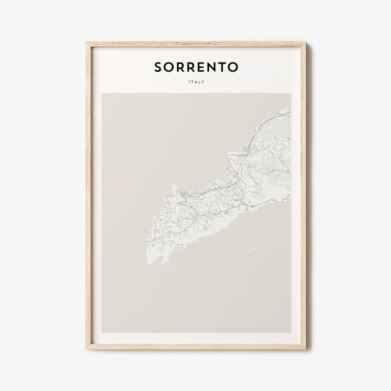Sorrento Map Poster, Sorrento Map Print, Sorrento Personalized Map Art ...