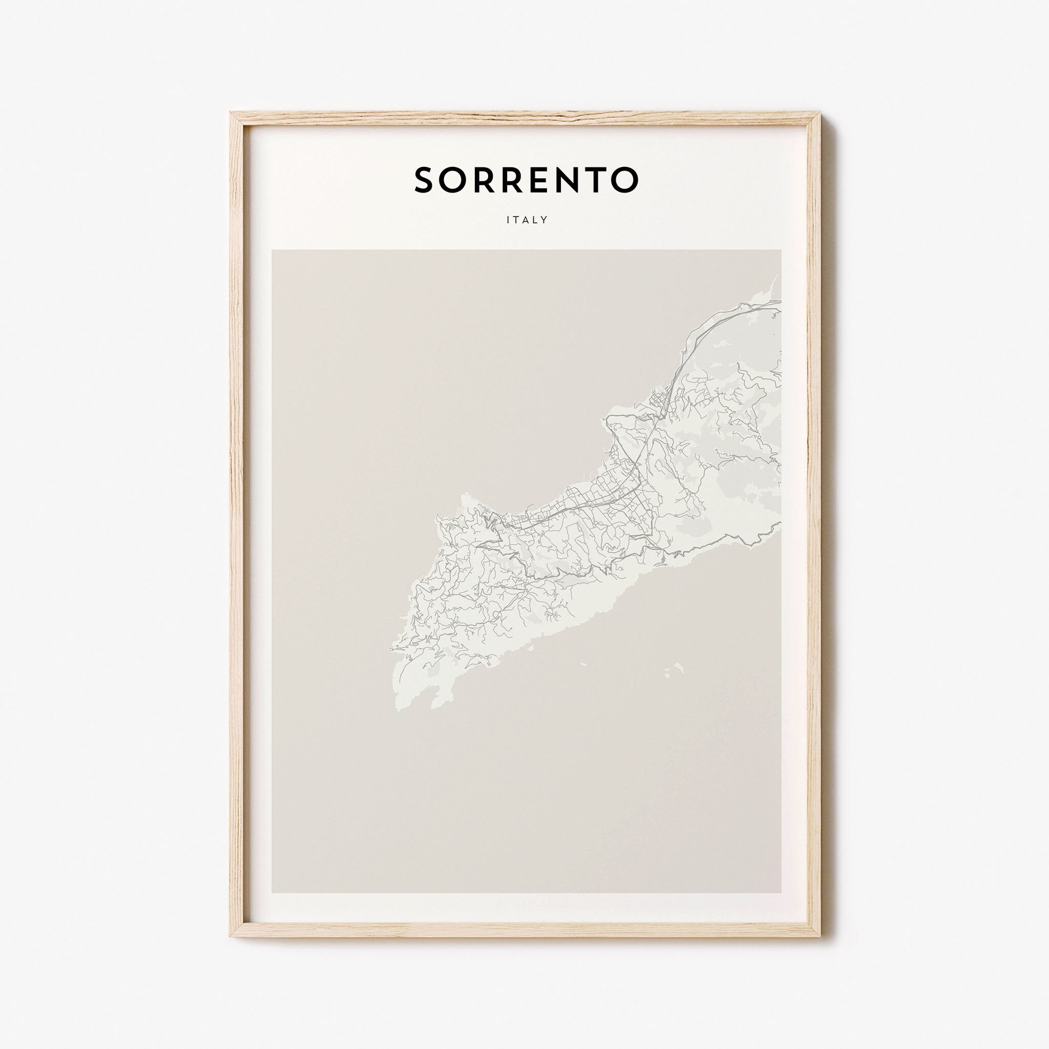 Sorrento Map Poster, Sorrento Map Print, Sorrento Personalized Map Art ...