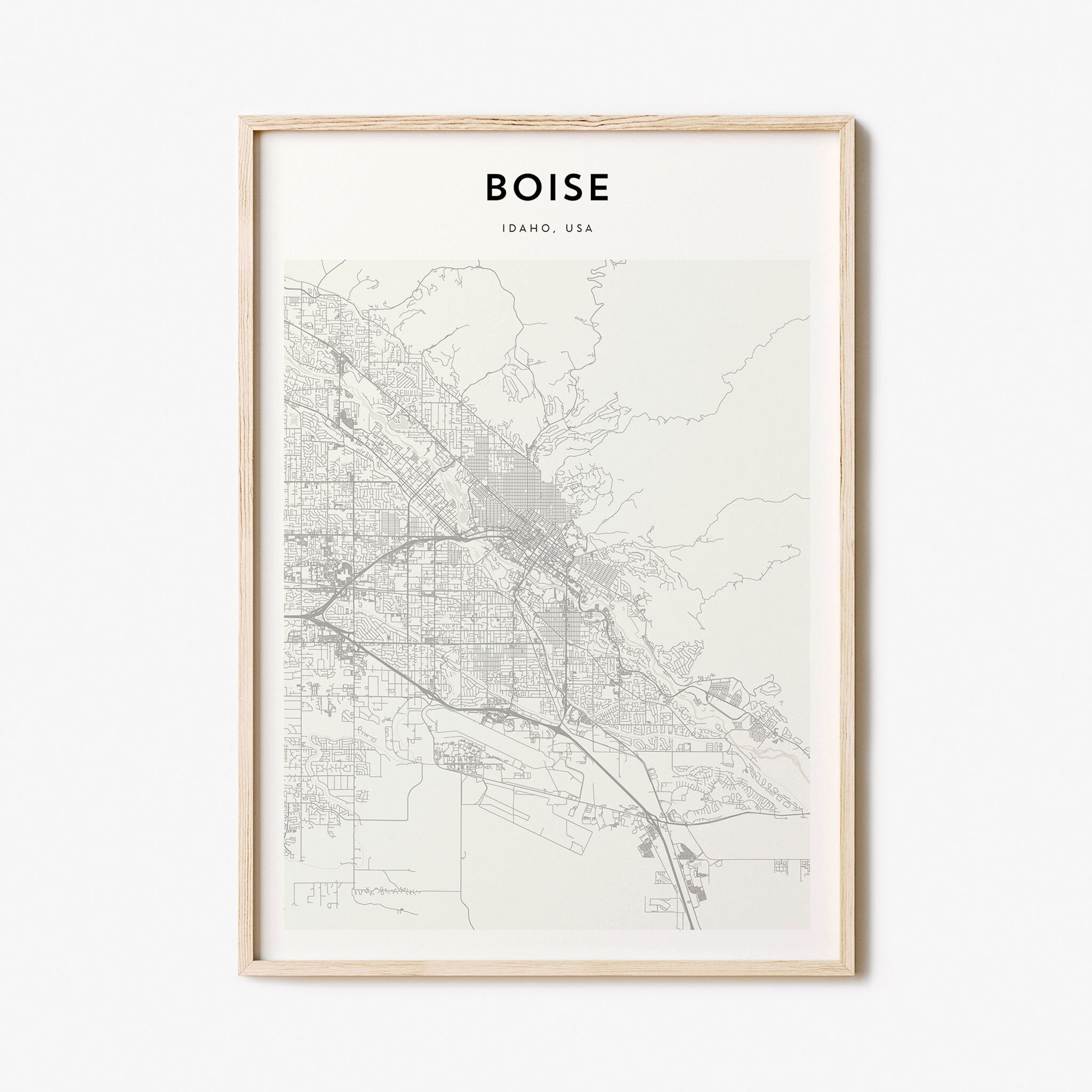 Boise Map Poster, Boise Map Print, Boise Personalized Map Art, Boise ...