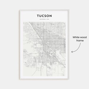 Tucson Map Poster, Tucson Map Print, Tucson Travel Wall Art, Tucson ...