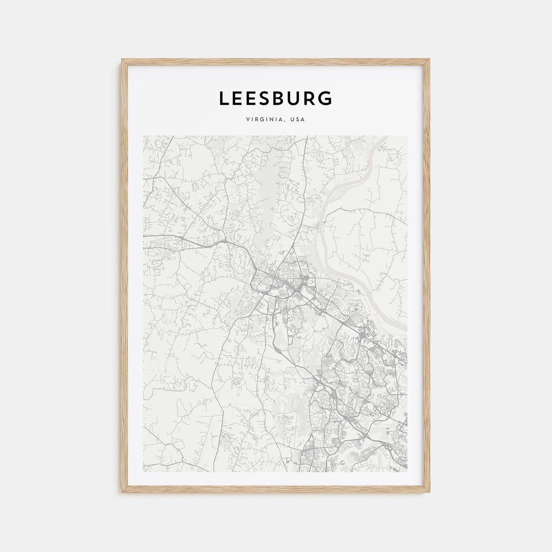 Leesburg Map Poster, Leesburg Map Print, Leesburg Travel Wall Art ...