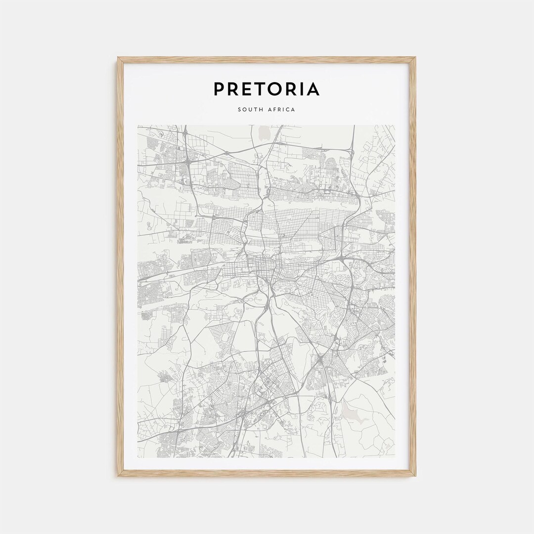 Pretoria Map Poster, Pretoria Map Print, Pretoria Personalized Map Art ...