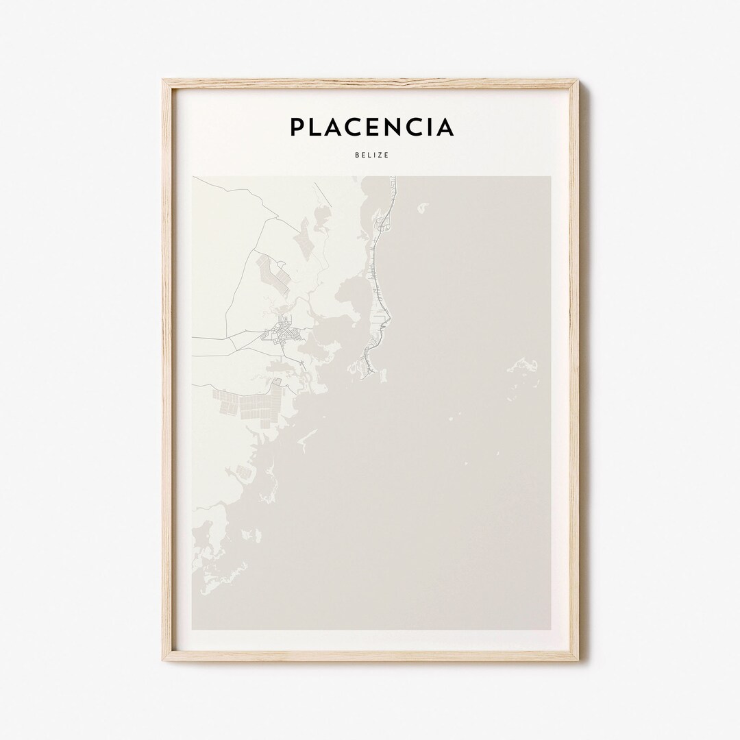 Placencia Map Poster, Placencia Map Print, Placencia Personalized Map ...