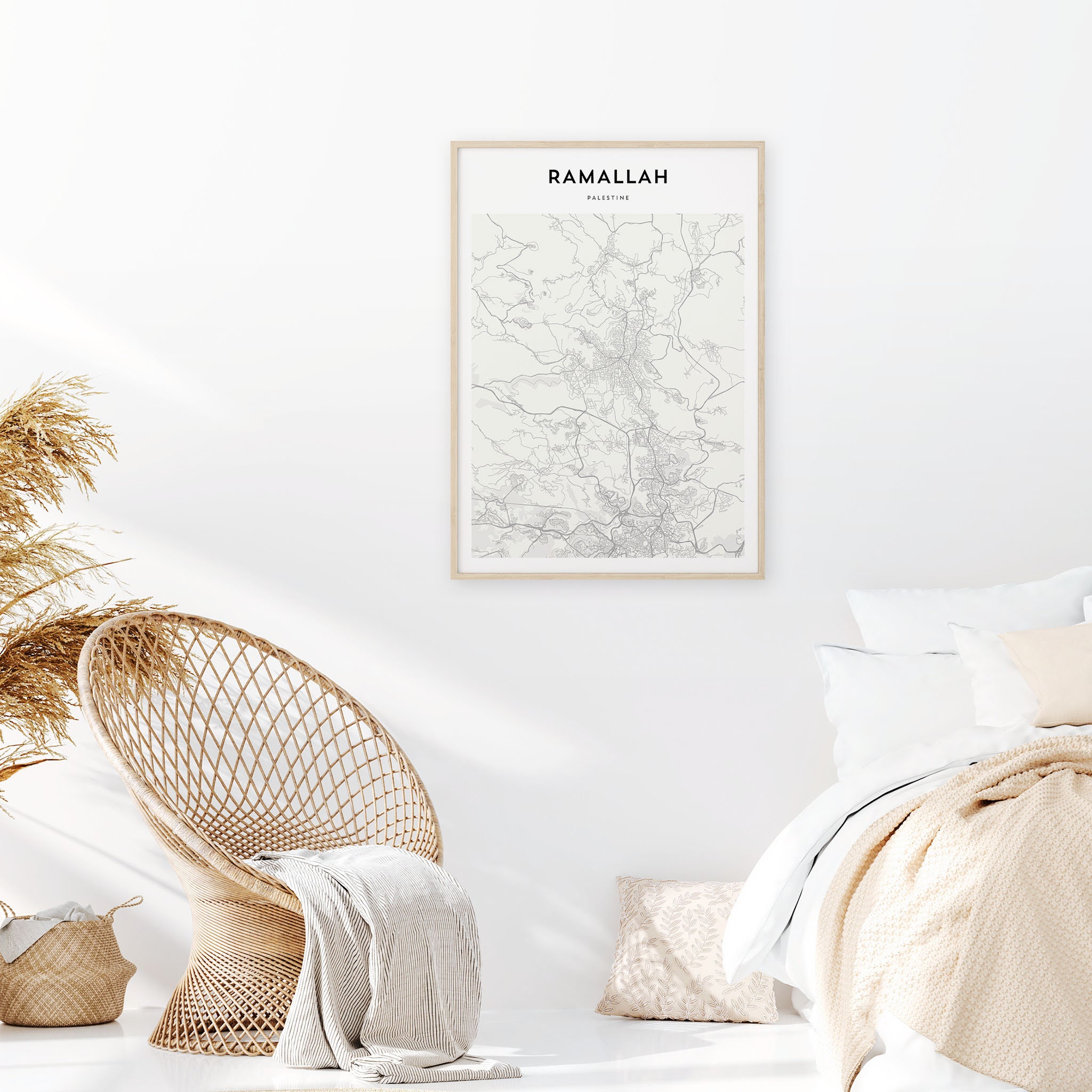 Ramallah Map Poster, Ramallah Map Print, Ramallah Personalized Map Art ...