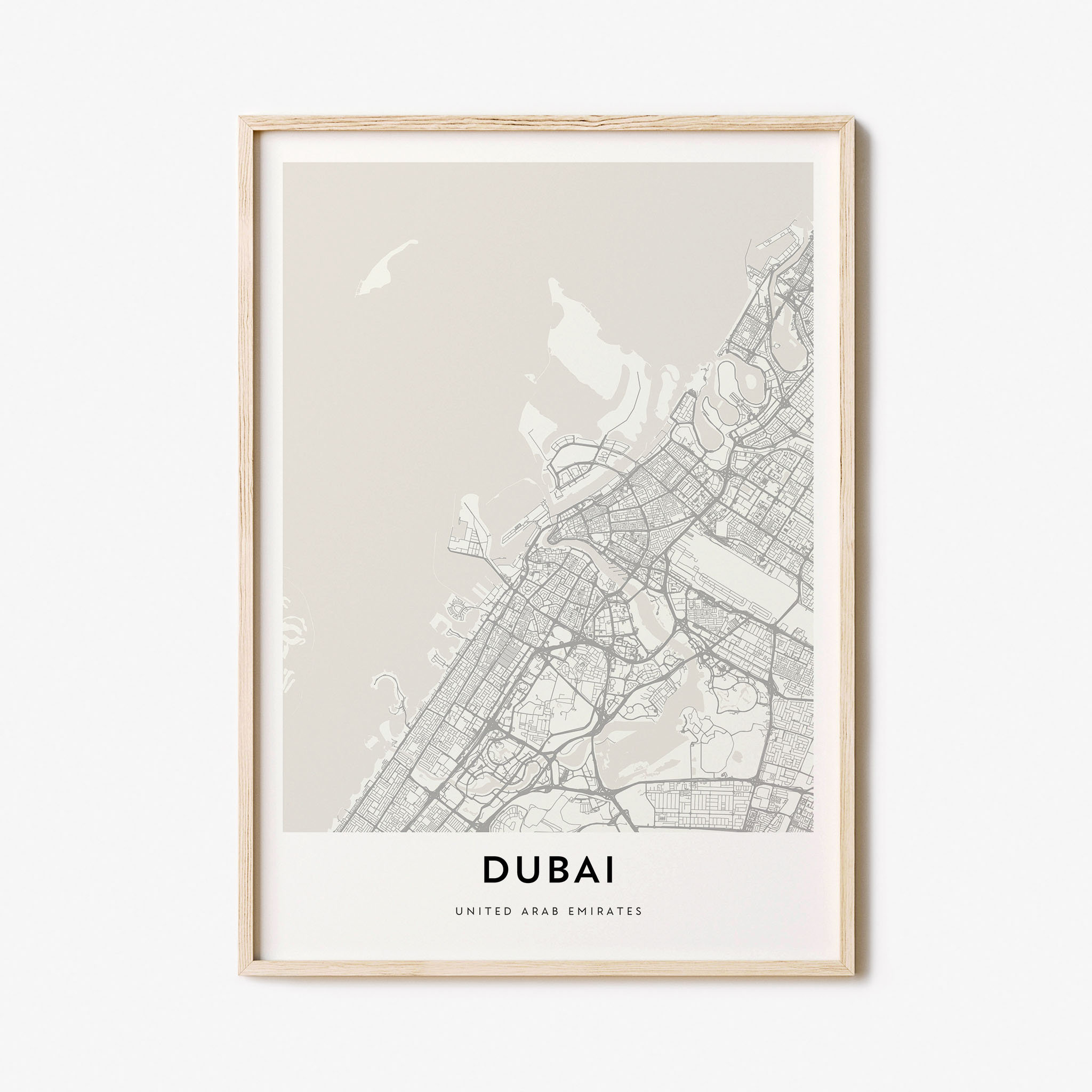 Map of Dubai, Dubai Map Print, Dubai Map Poster, City Map Print, Map ...