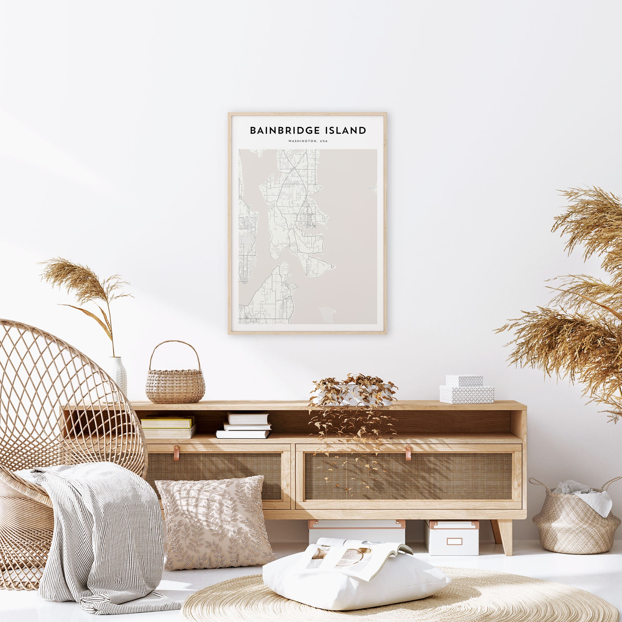 Bainbridge Island Map Poster Bainbridge Island Map Print - Etsy