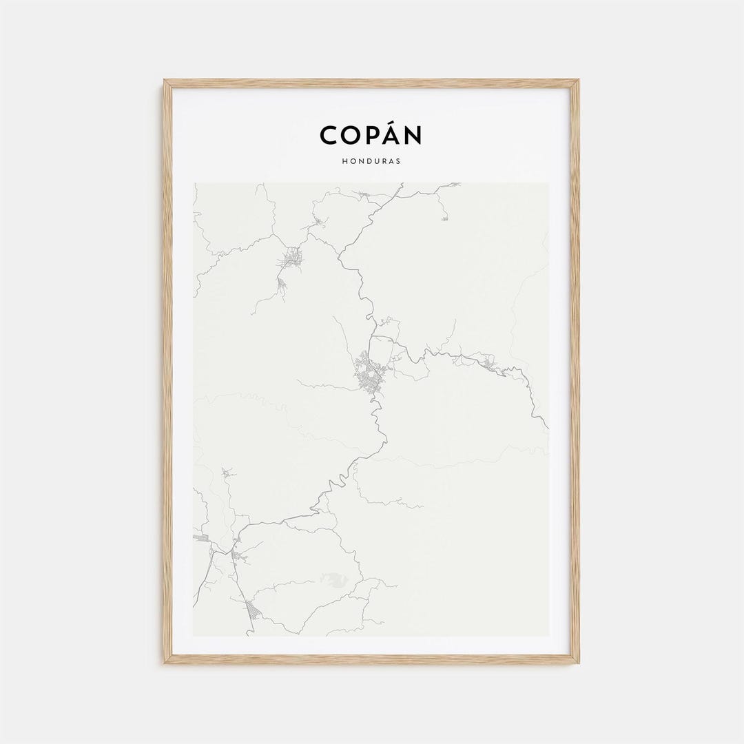 Copan Map Poster, Copan Map Print, Copan Travel Wall Art, Copan ...