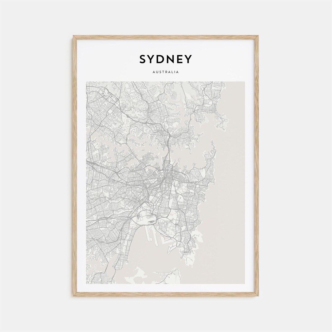 Sydney Map Poster, Sydney Map Print, Sydney Travel Wall Art, Sydney ...