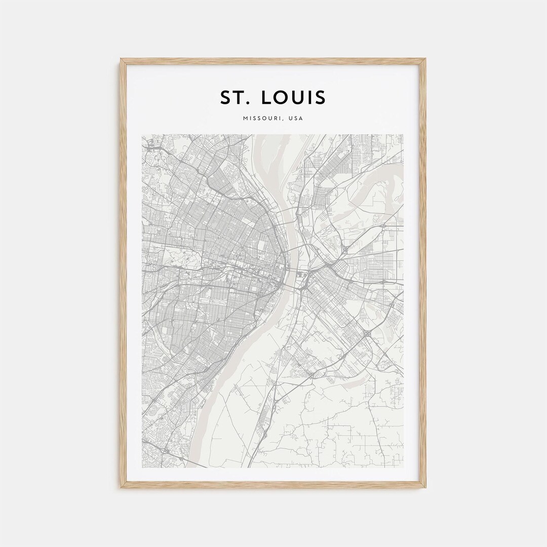 St Louis Map Poster, St Louis Map Print, St Louis Travel Wall Art, St ...
