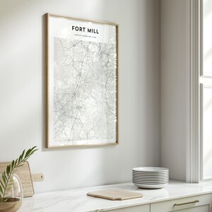 Fort Mill Map Poster, Fort Mill Map Print, Fort Mill Travel Wall Art ...