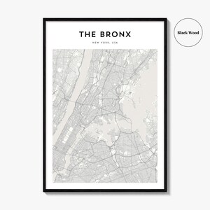 The Bronx Map Poster, the Bronx Map Print, the Bronx Travel Wall Art ...