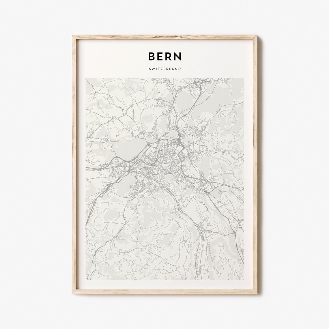 Bern Map Poster, Bern Map Print, Bern Personalized Map Art, Bern Wall ...