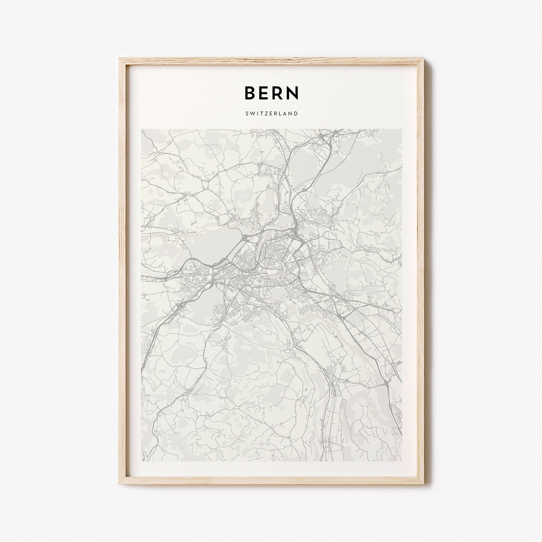 Bern Map Poster, Bern Map Print, Bern Personalized Map Art, Bern Wall ...