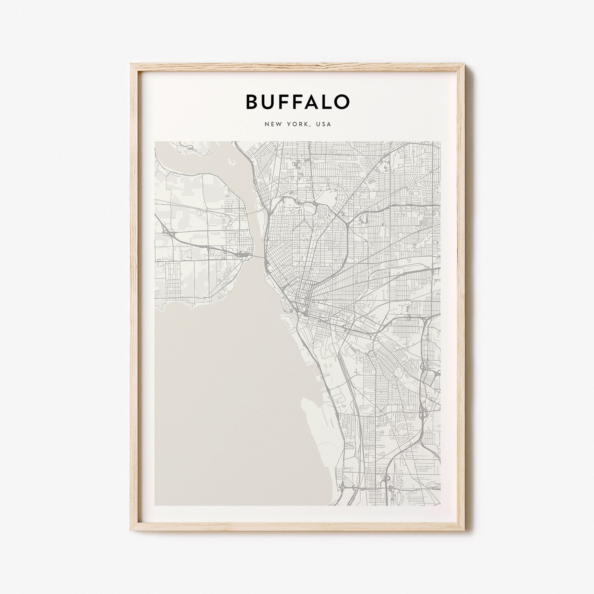 Buffalo Map Poster, Buffalo Map Print, Buffalo Personalized Map Art ...