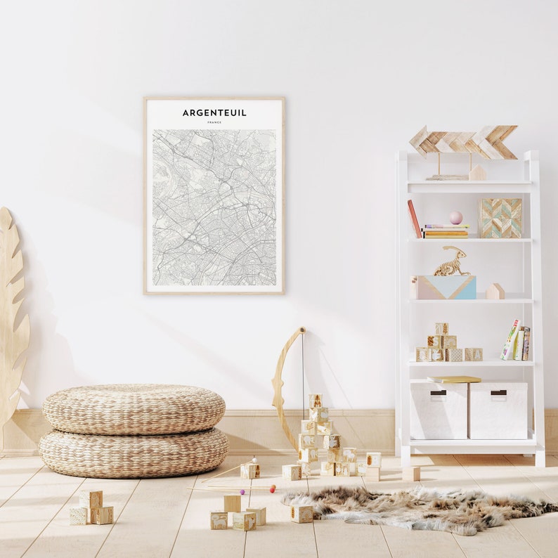 Argenteuil Map Poster, Argenteuil Map Print, Argenteuil Personalized ...