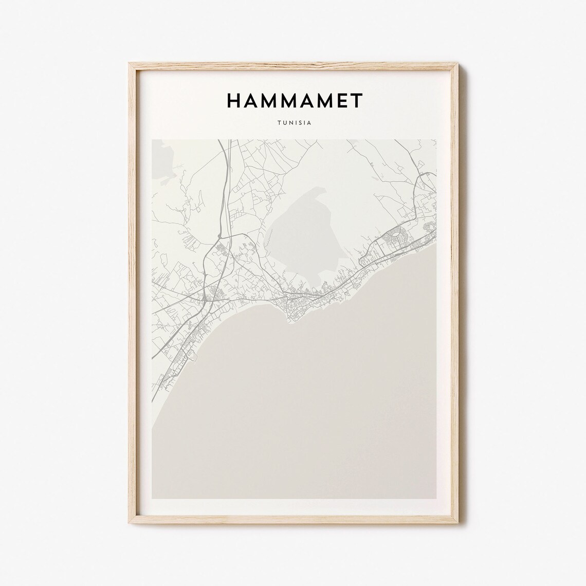Hammamet Map Poster, Hammamet Map Print, Hammamet Personalized Map Art ...