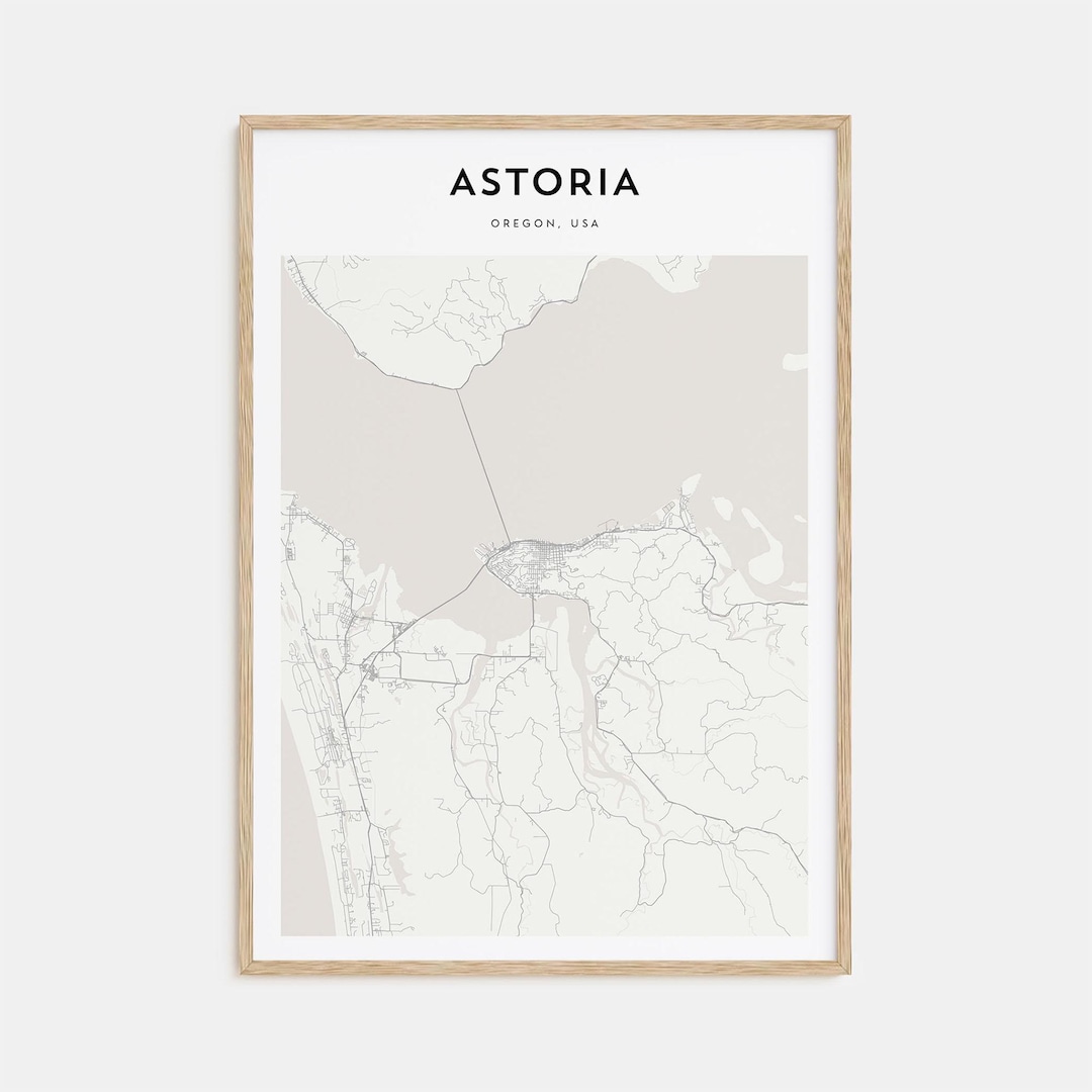 Astoria Map Poster Oregon, Astoria Map Print, Astoria Personalized Map ...
