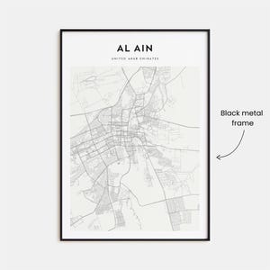 Al Ain Map Poster, Al Ain Map Print, Al Ain Travel Wall Art, Al Ain ...