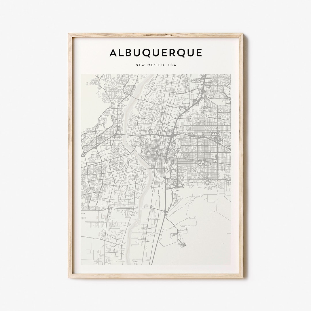 Cartel del mapa de Albuquerque, impresión de mapas de Albuquerque, mapa ...