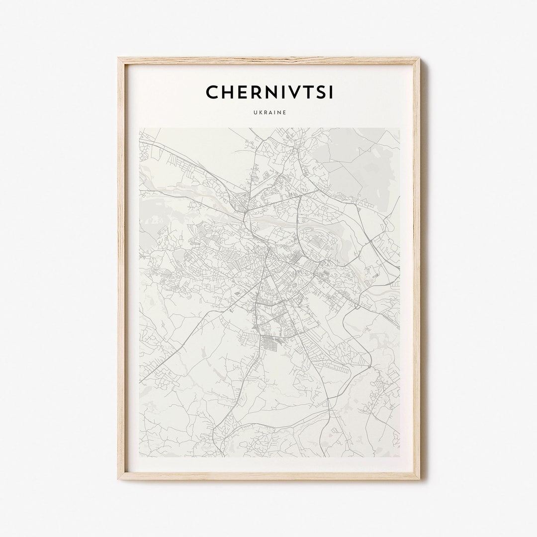 Chernivtsi Map Poster, Chernivtsi Map Print, Chernivtsi Personalized ...