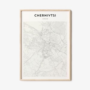 Chernivtsi Map Poster, Chernivtsi Map Print, Chernivtsi Personalized ...