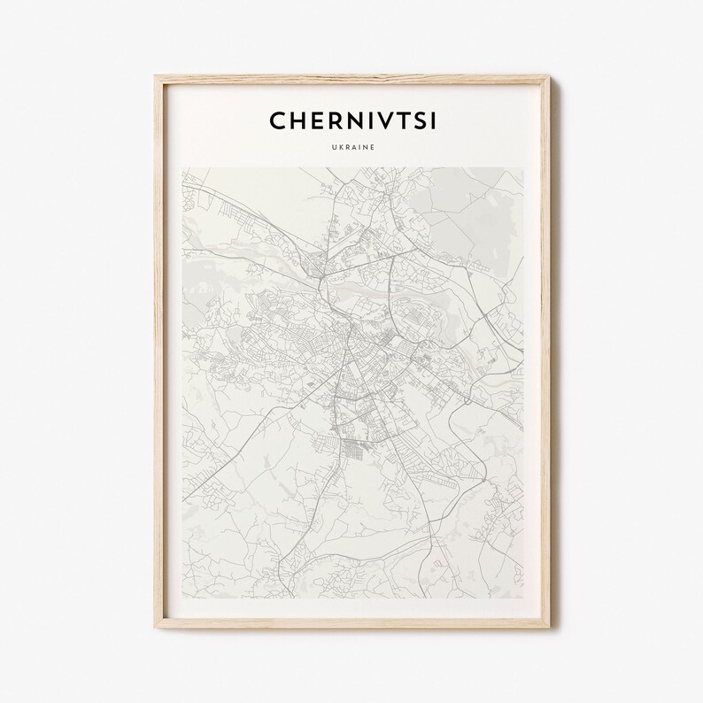 Chernivtsi Map Poster Chernivtsi Map Print Chernivtsi - Etsy