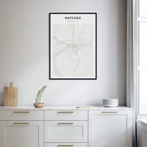 Natchez Map Poster, Natchez Map Print, Natchez Personalized Map Art ...