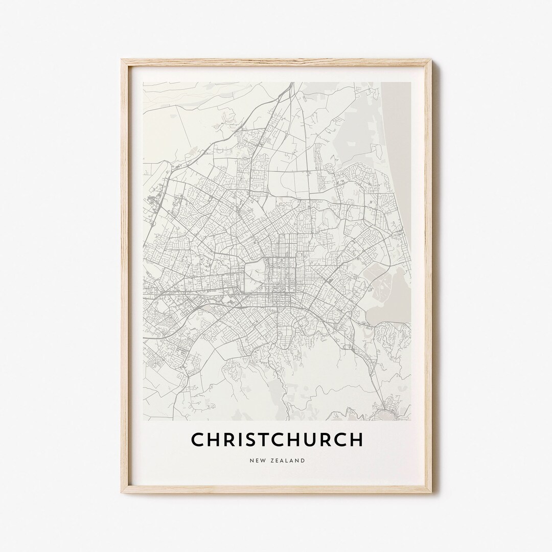 Map of Christchurch Christchurch Map Print Christchurch Map - Etsy Hong ...