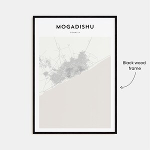 Mogadishu Map Poster, Mogadishu Map Print, Mogadishu Travel Wall Art ...