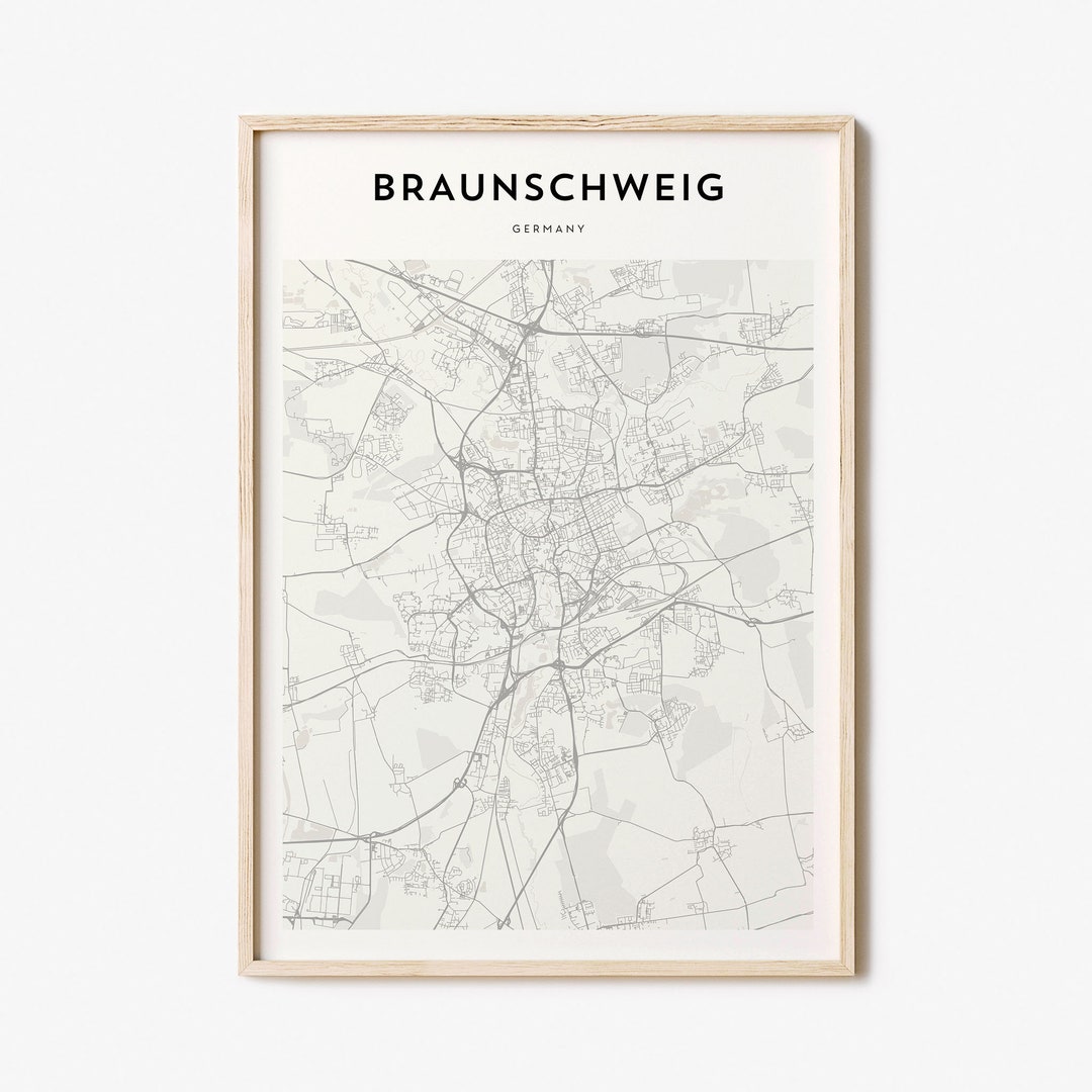 Braunschweig Map Poster, Braunschweig Map Print, Braunschweig ...