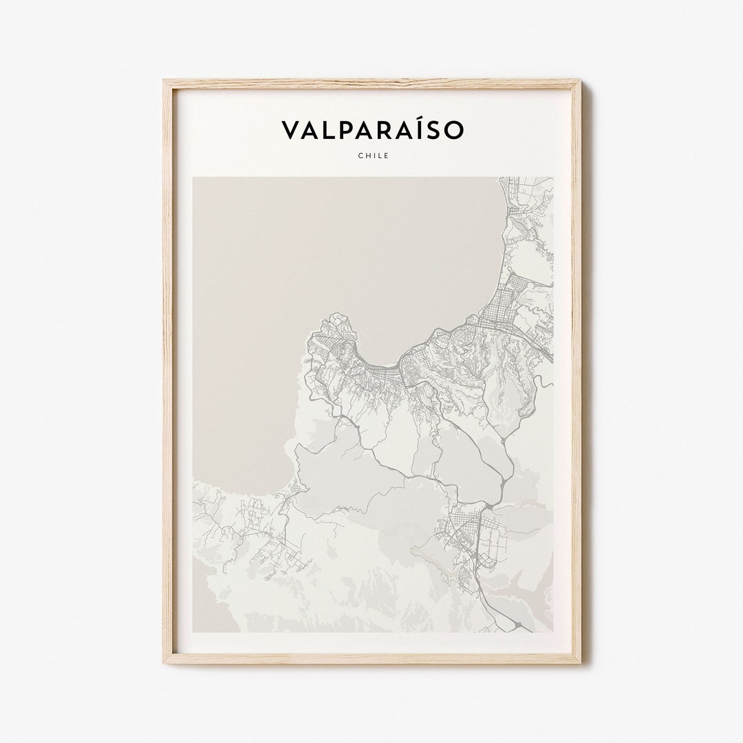 Valparaiso Map Poster, Valparaiso Map Print, Valparaiso Personalized ...