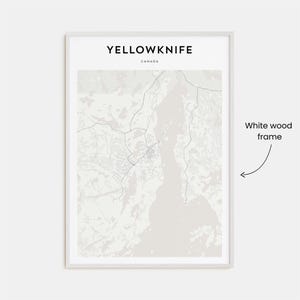 Yellowknife Map Poster, Yellowknife Map Print, Yellowknife Personalized ...