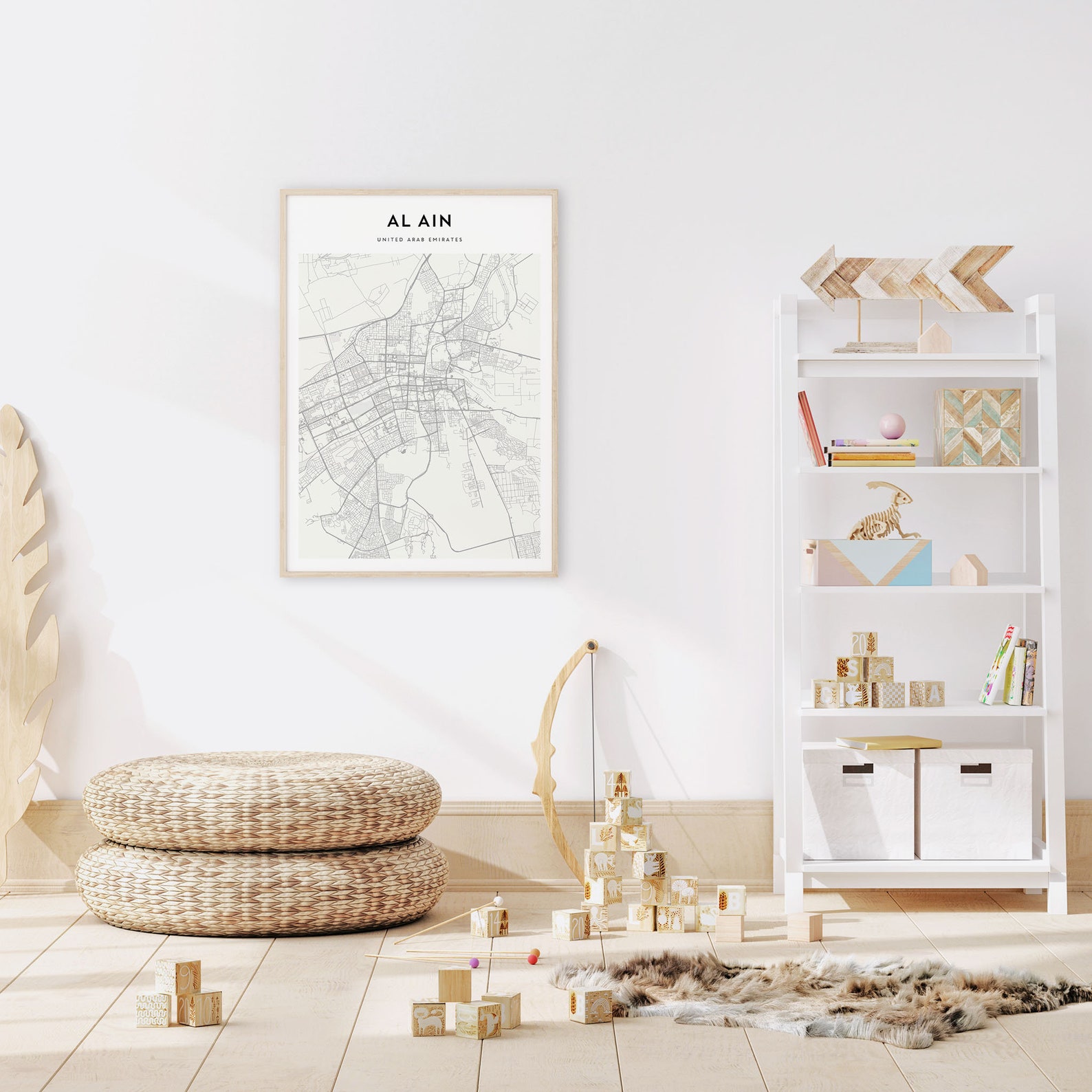 Al Ain Map Poster, Al Ain Map Print, Al Ain Personalized Map Art, Al ...