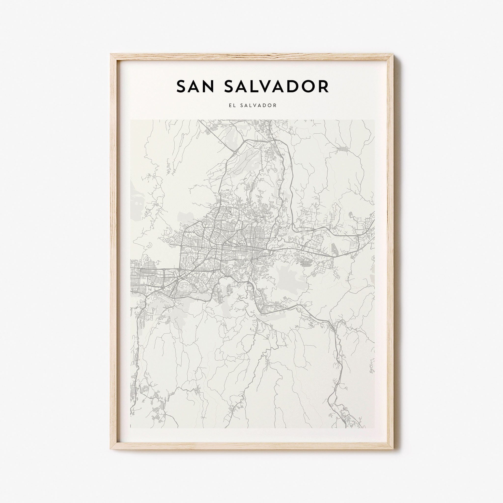 San Salvador Map Poster, San Salvador Map Print, San Salvador Personalized Map Art, San Salvador ...