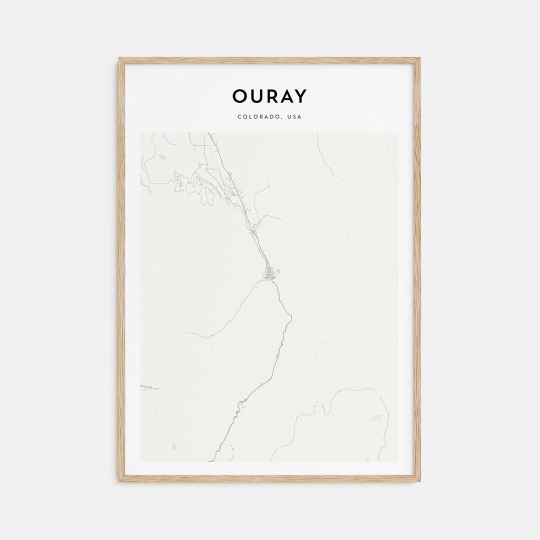 Ouray Map Poster, Ouray Map Print, Ouray Travel Wall Art, Ouray ...