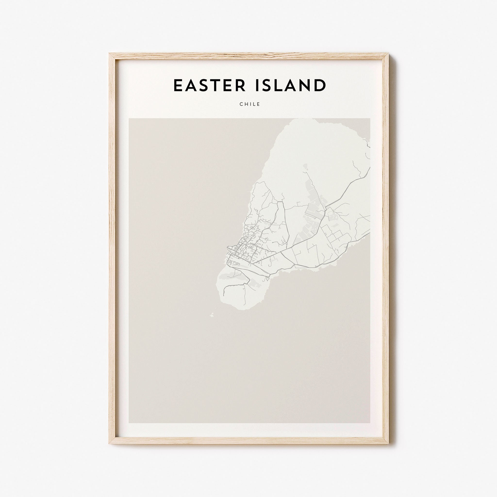 Easter Island Map Poster, Easter Island Map Print, Easter Island ...