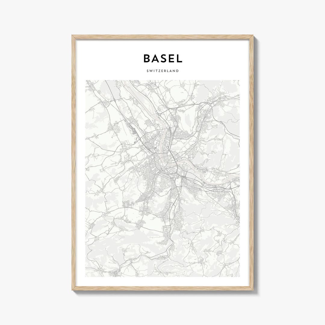 Basel Map Poster, Basel Map Print, Basel Travel Wall Art, Basel ...