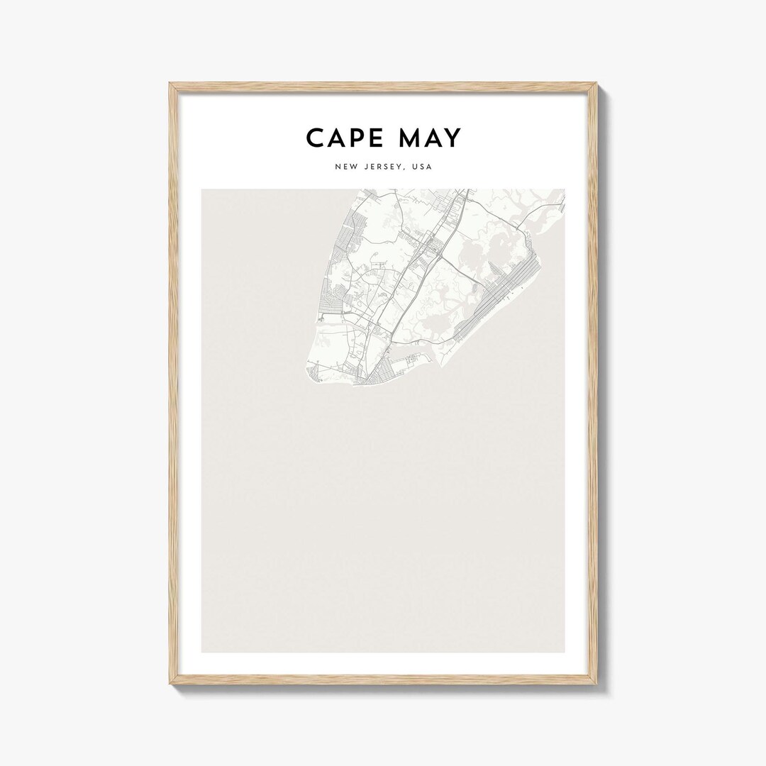 Cape May Map Poster, Cape May Map Print, Cape May Travel Wall Art, Cape May Personalized Map ...