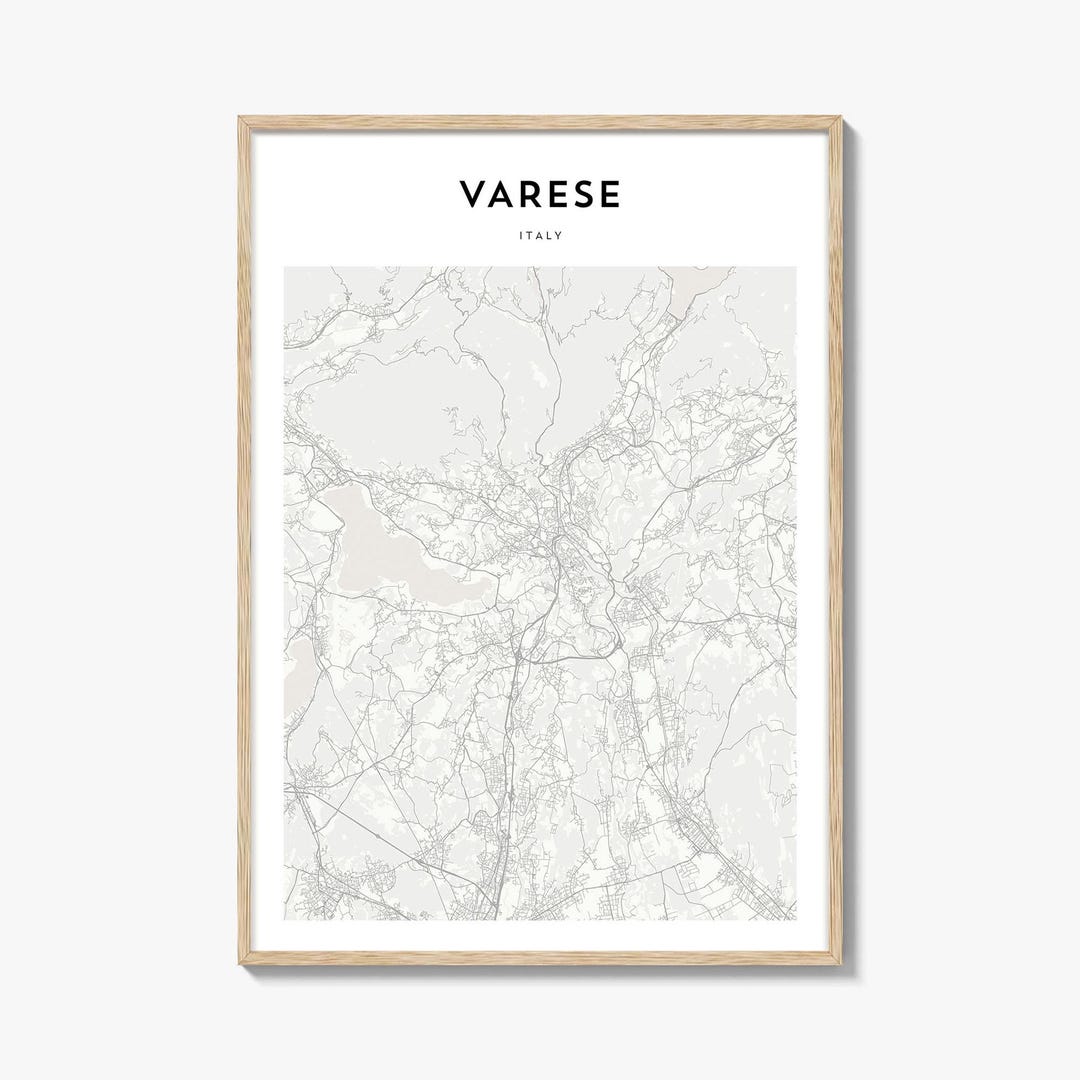 Varese Map Poster, Varese Map Print, Varese Travel Wall Art, Varese ...