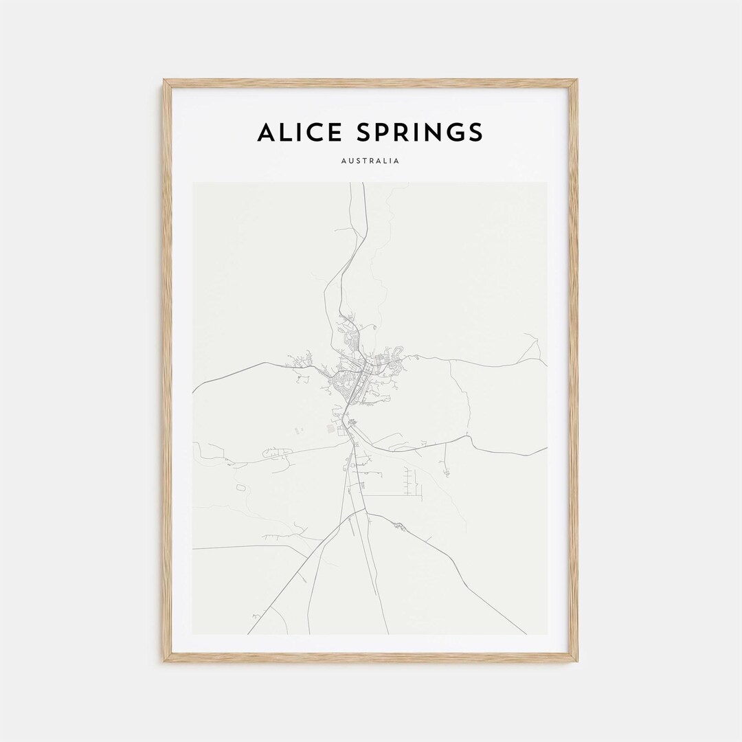 Alice Springs Karte Poster, Alice Springs Karte Druck, Alice Springs ...