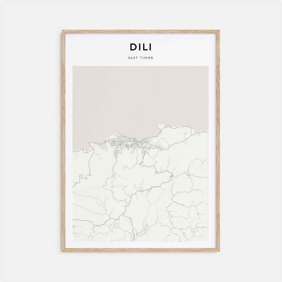 Dili Map Poster, Dili Map Print, Dili Personalized Map Art, Dili Wall ...