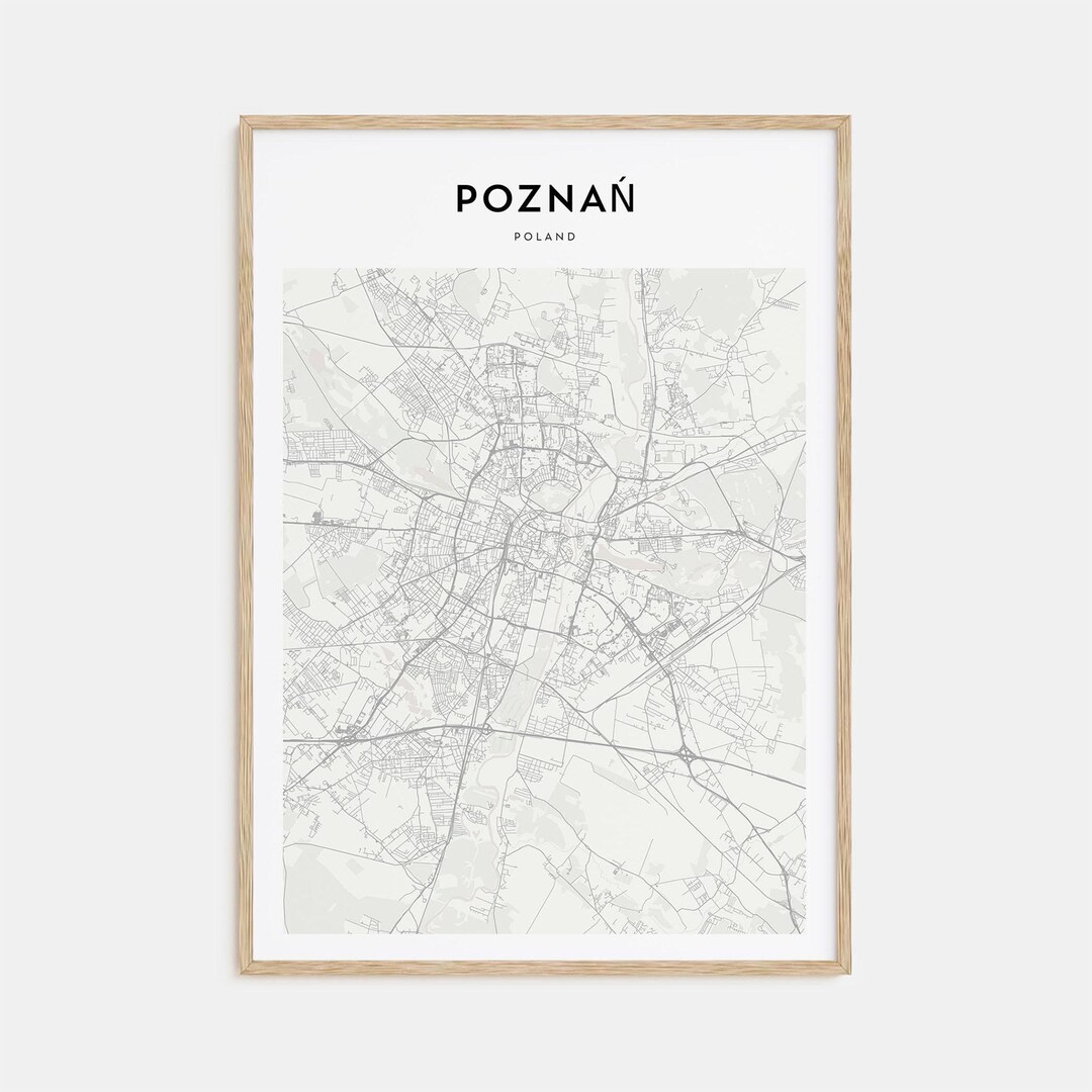 Poznan Map Poster, Poznan Map Print, Poznan Travel Wall Art, Poznan ...