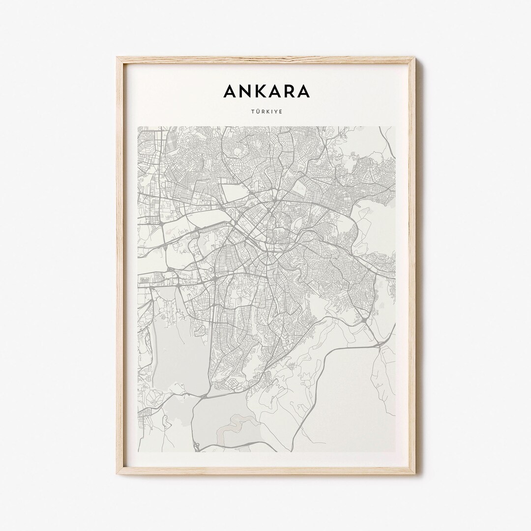 Ankara Map Poster, Ankara Map Print, Ankara Personalized Map Art ...