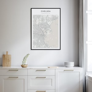 Chelsea Map Poster Massachusetts, Chelsea Map Print, Chelsea ...