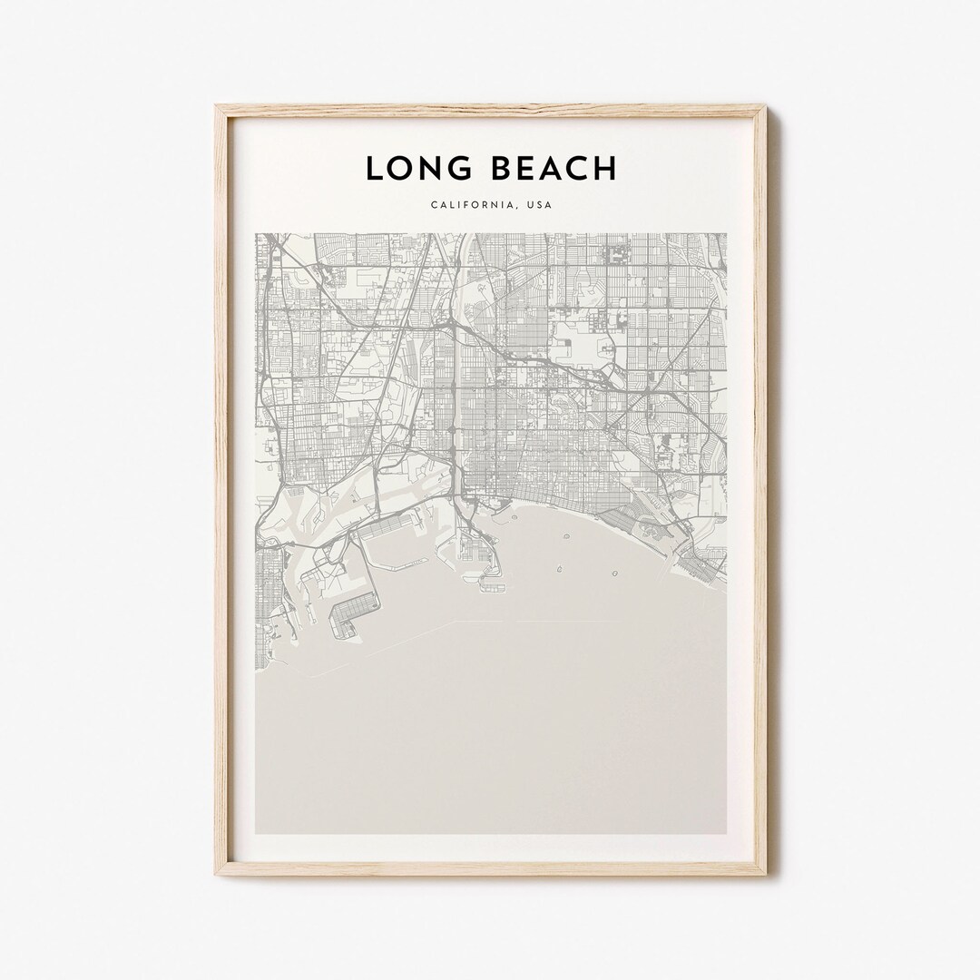 Long Beach Map Poster, Long Beach Map Print, Long Beach Personalized ...