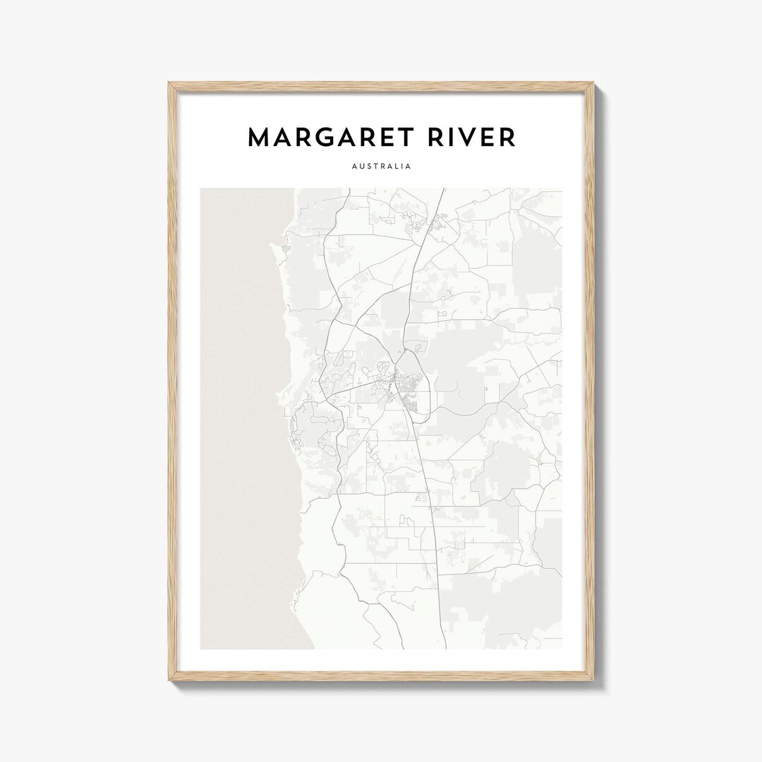 Margaret River Map Poster, Margaret River Map Print, Margaret River ...