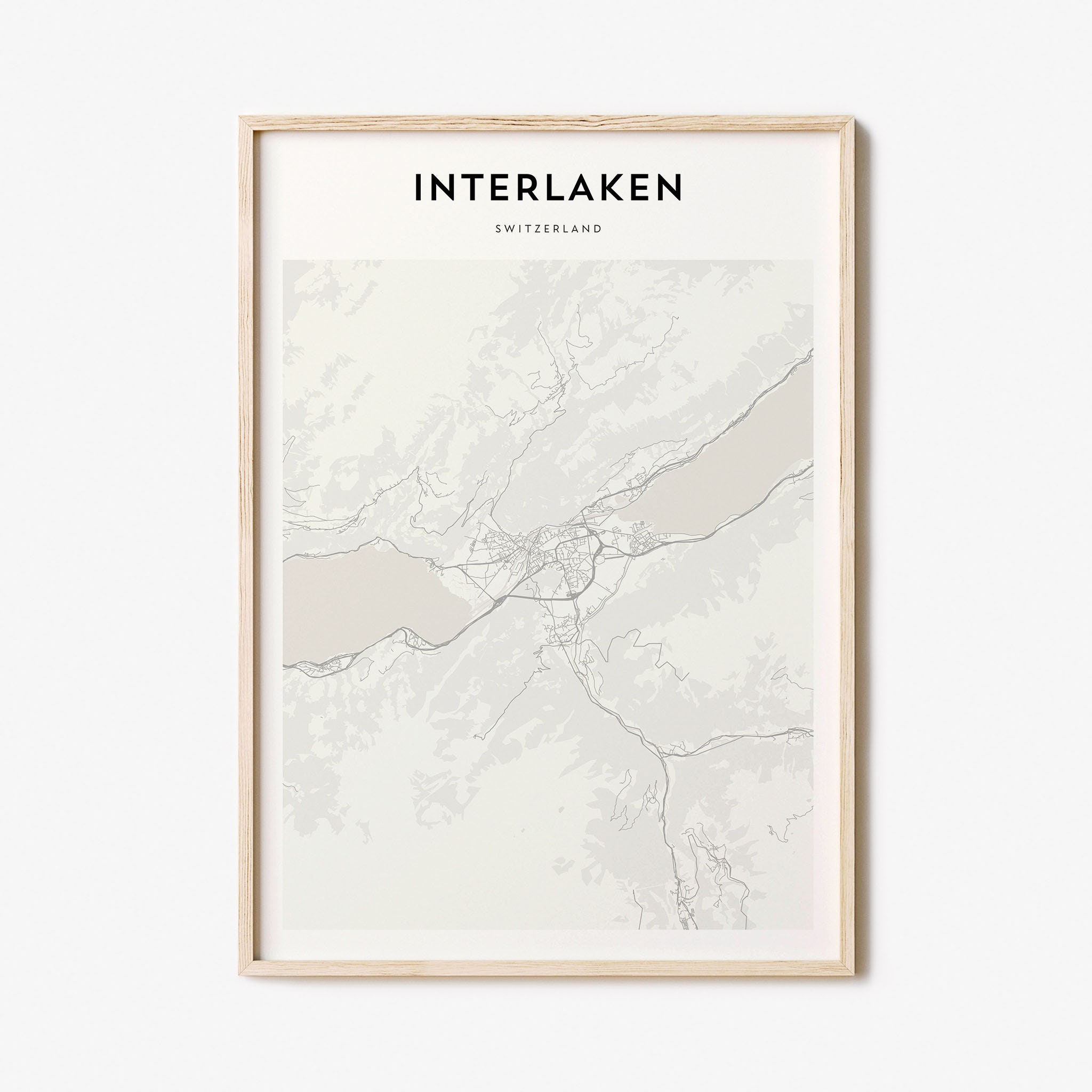 Interlaken Map Poster, Interlaken Map Print, Interlaken Personalized ...