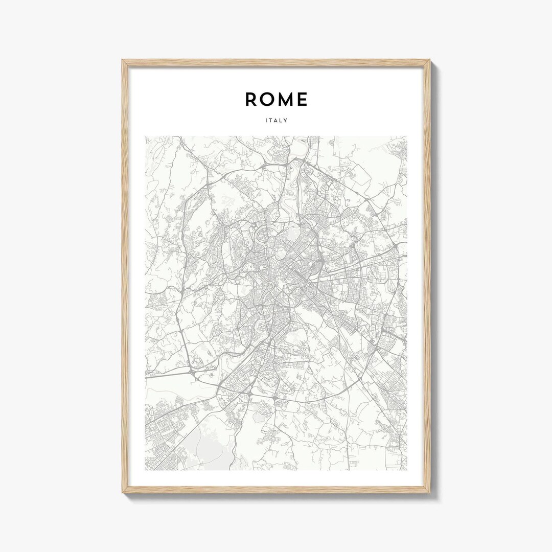 Rom Map Kunstdruck: Italien Reiseposter - Etsy.de