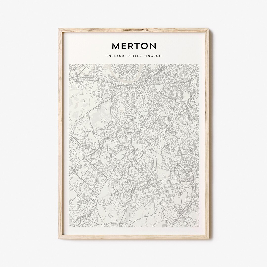 Merton Map Poster, Merton Map Print, Merton Personalized Map Art ...